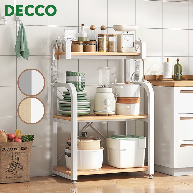 Decco 3 Layers Kitchen Storage Rack Floor To Ceiling Multilayer Storage ...