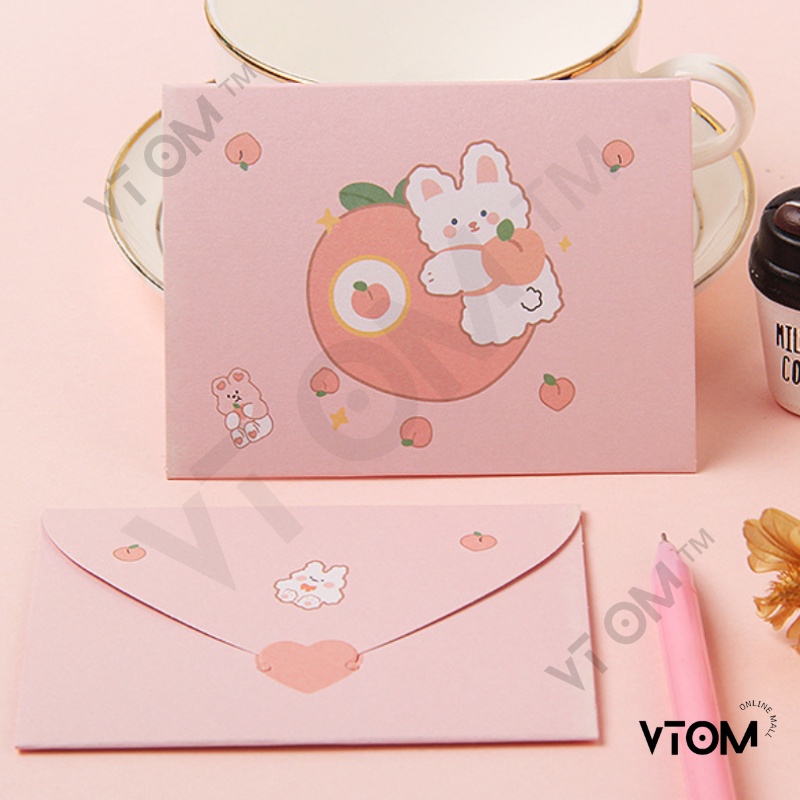 VTOM Cute Foldable Wish Card Mini Gift Card Birthday Party Supplies ...