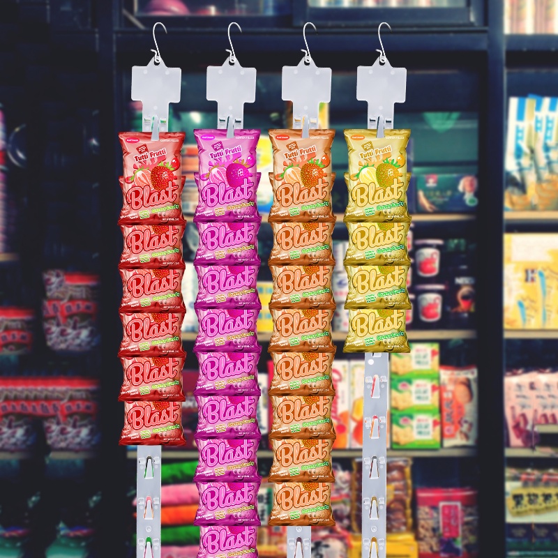 [Featured] 12 Hole Supermarket Shelf Snack Hanging Strips Plastic ...