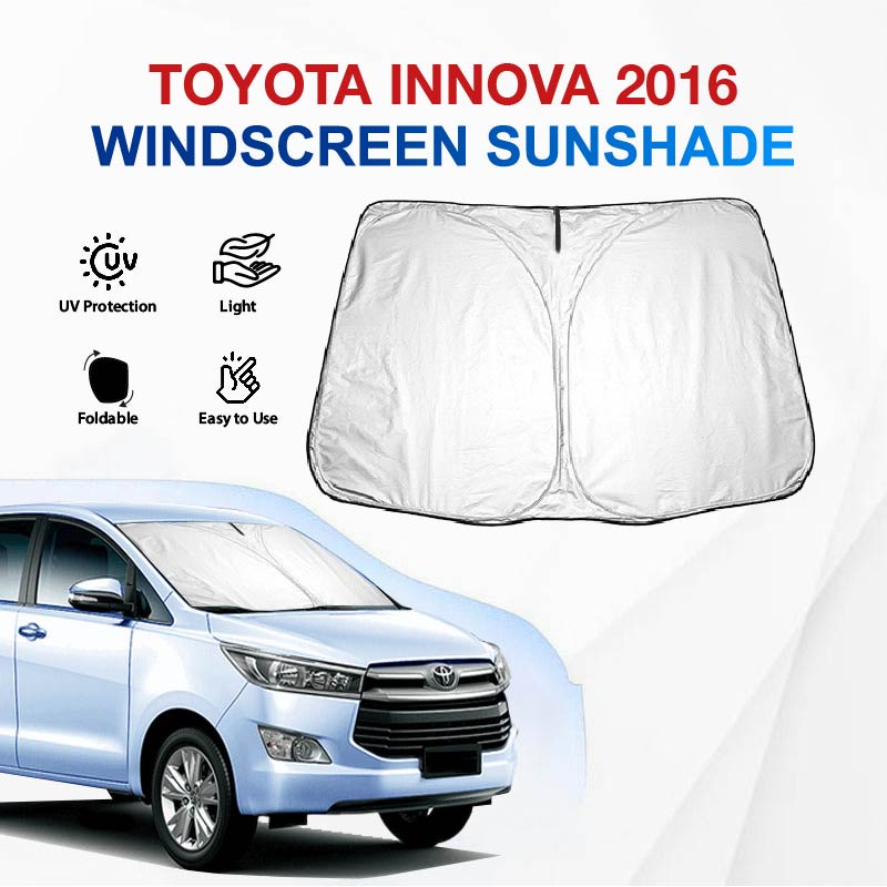 Toyota Innova 2016 (2nd Gen) Front Windscreen Sunshade Car Custom Fit ...