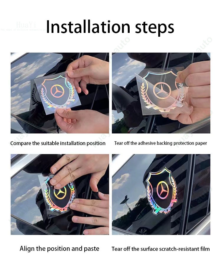Car Body Color Laser Decoration Car Logo Stickers Are Noble and ...