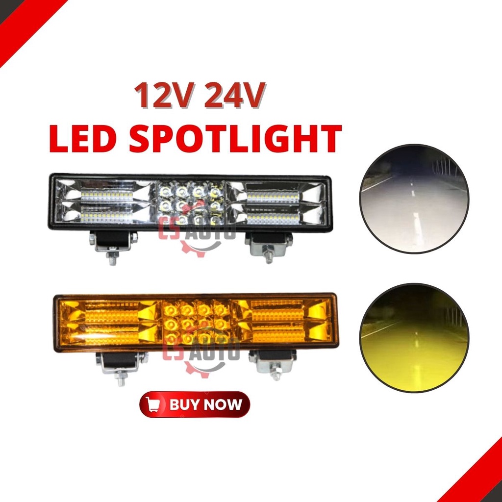 Led 12V 24V Spotlight White Yellow Flash Viral Waterproof Lorry Truck ...