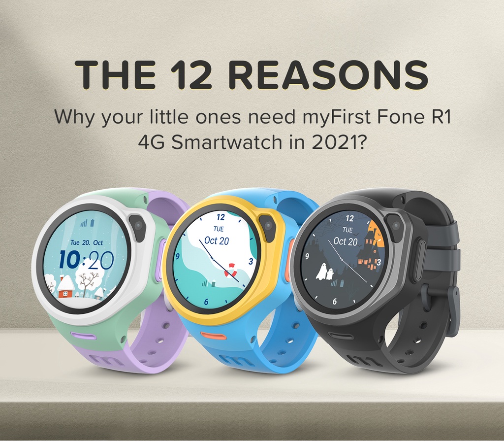 MyFirst Fone R1 - 4G Smart Watch Phone for Kids with GPS Tracking Voice Call Video Call Messages ...