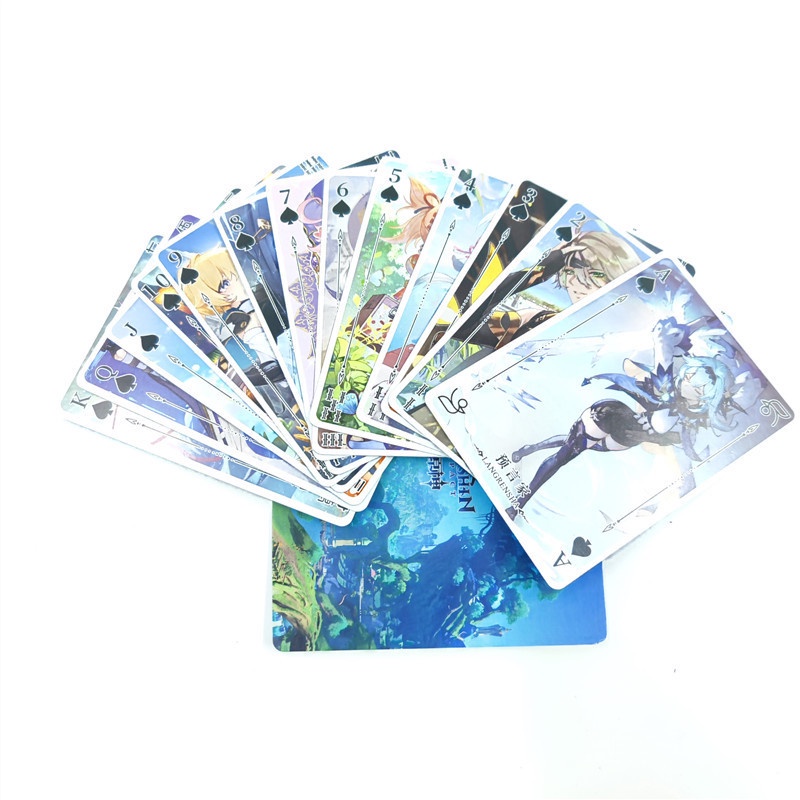 54PCS/pack 3In1 Game Genshin Impact Character Hutao Xiao Poker Cards ...