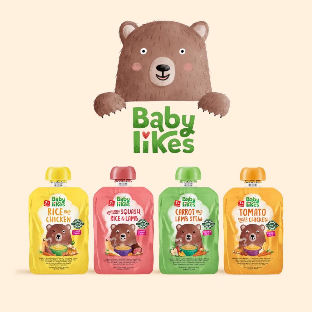 Baby Likes Halal Organic Baby Puree for 7 months plus (130g) Ready-to ...