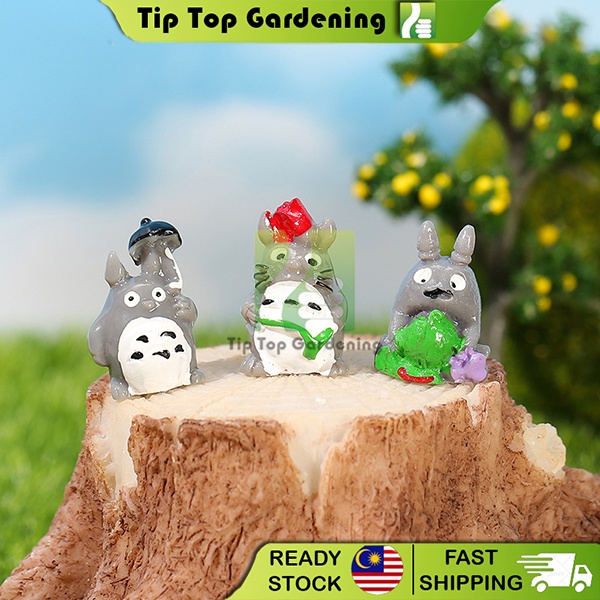 TIPTOP Mini Totoro Fairy Garden Landscape Ornament Miniature Figurines ...