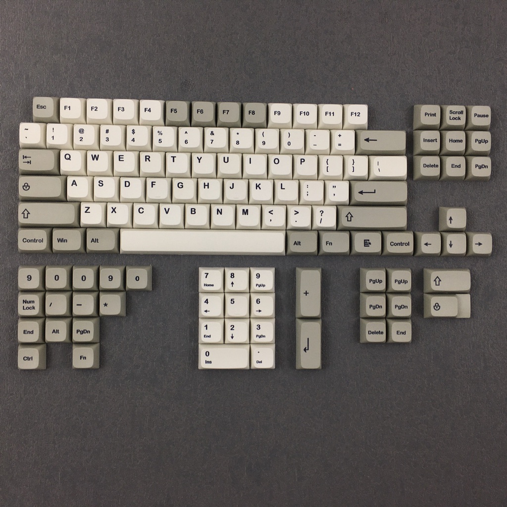 Thermal sublimation key cap retro Theme white grey color matching theme ...