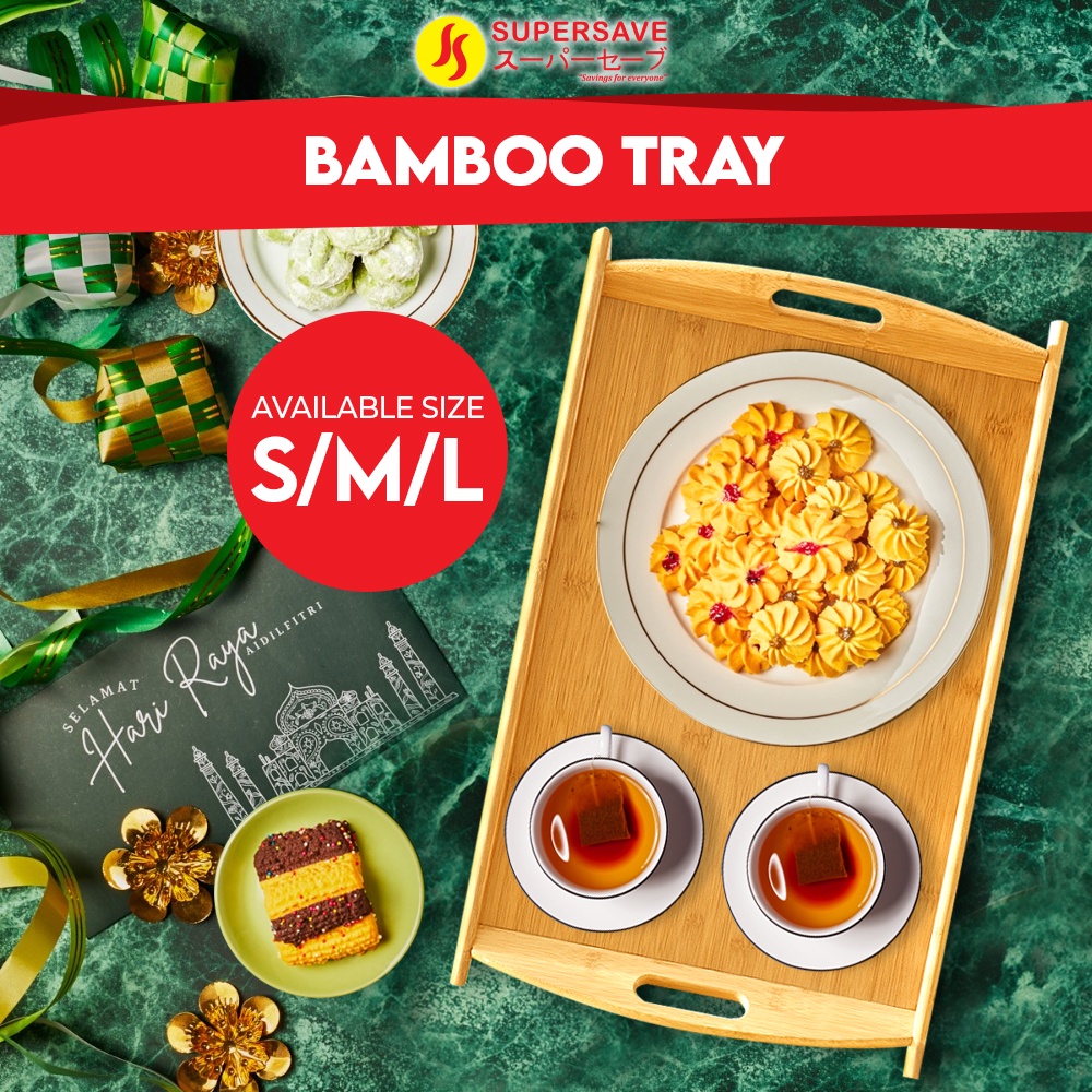 SUPERSAVE Dulang Kayu Bekas Kuih Biskut Raya 2024 Buluh Makanan Thick ...