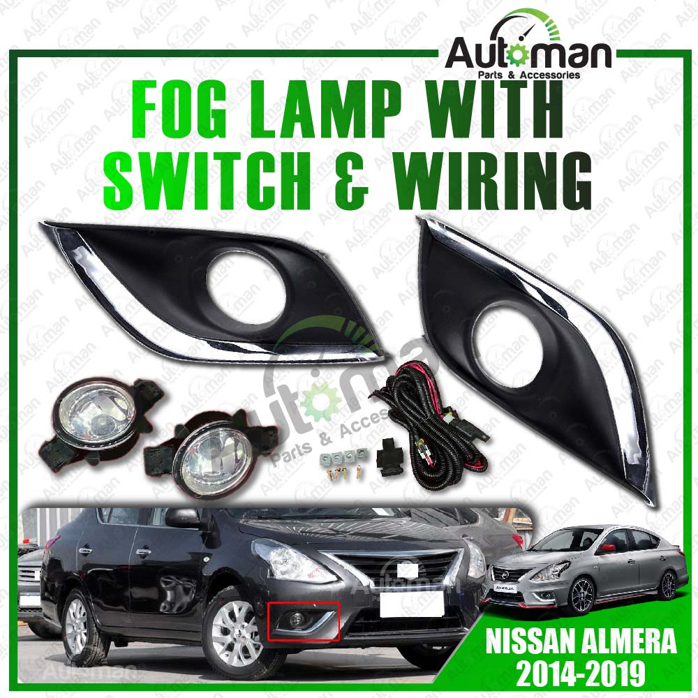 Nissan Almera 2014 - 2019 Fog lamp Switch + Wiring Fog light Foglamp ...