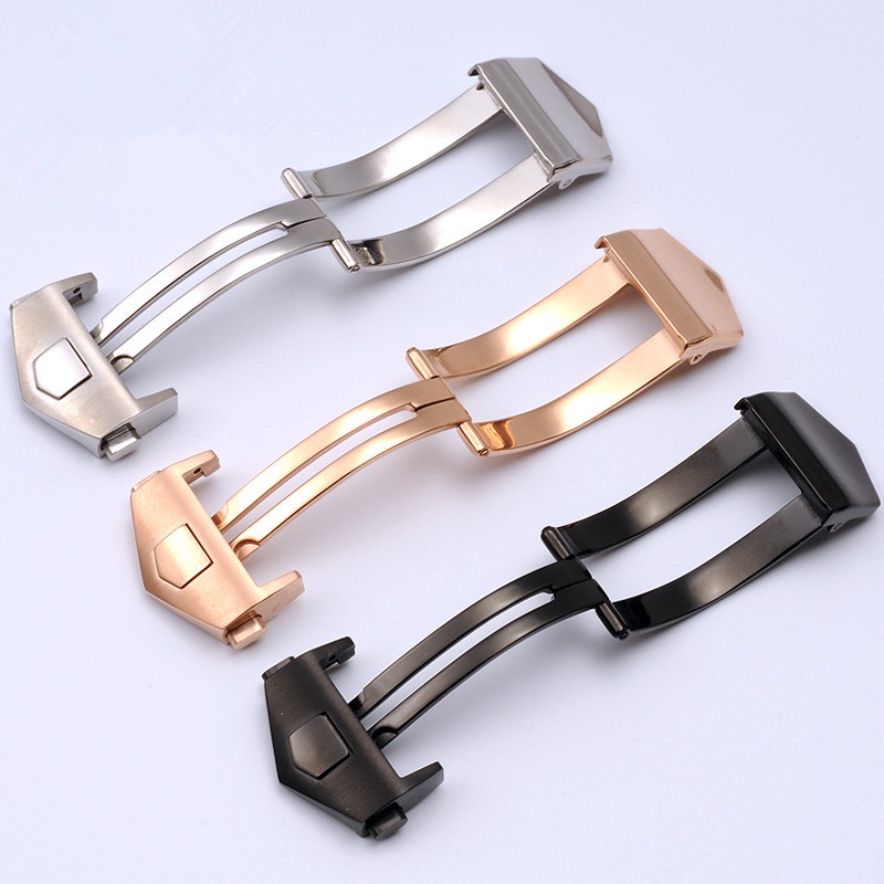 Stainless Steel Folding Buckle Butterfly Watch Buckle for Tag Heuer ...