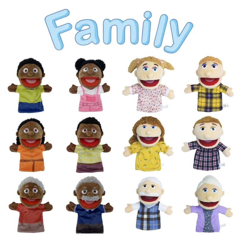 30cm Open Mouth Africa Full Africa Family Hand Puppet Plush Doll ...