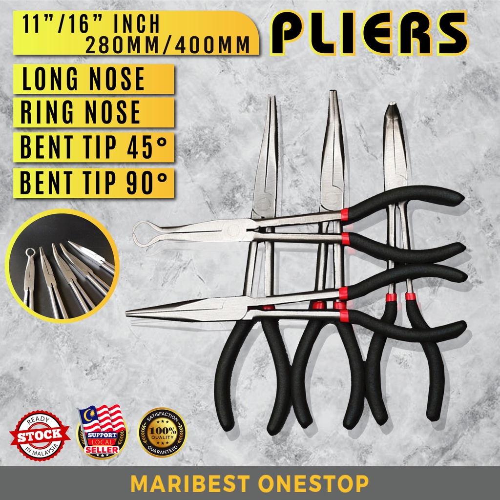 11INCH 16INCH Extra Long Nose Plier Straight 45 degree 90 degree O ...