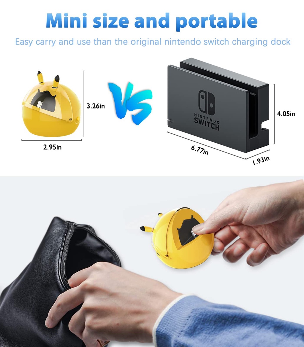 Pikachu TV Docking Station for Nintendo Switch & Switch Oled Charging ...