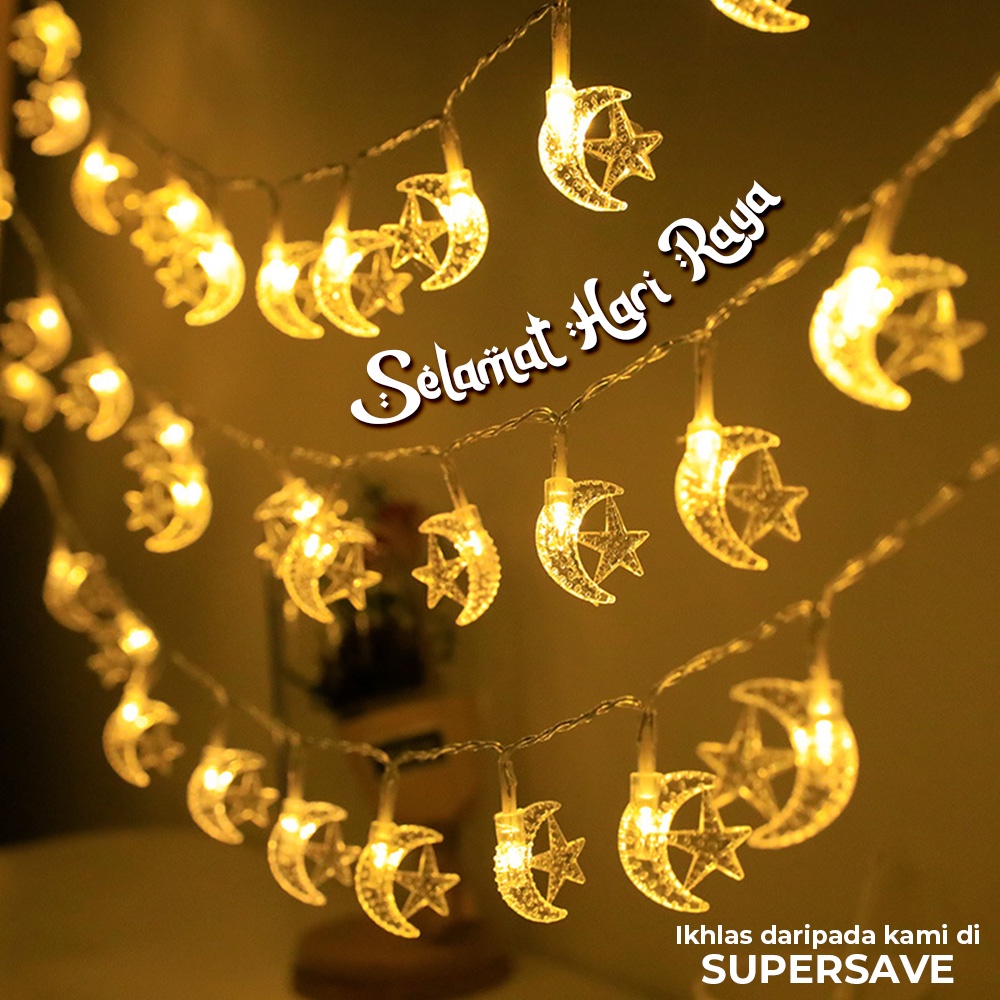 SUPERSAVE Lampu Raya 2025 Lampu Kelip Kelip Hari Raya Aidilfitri LED ...