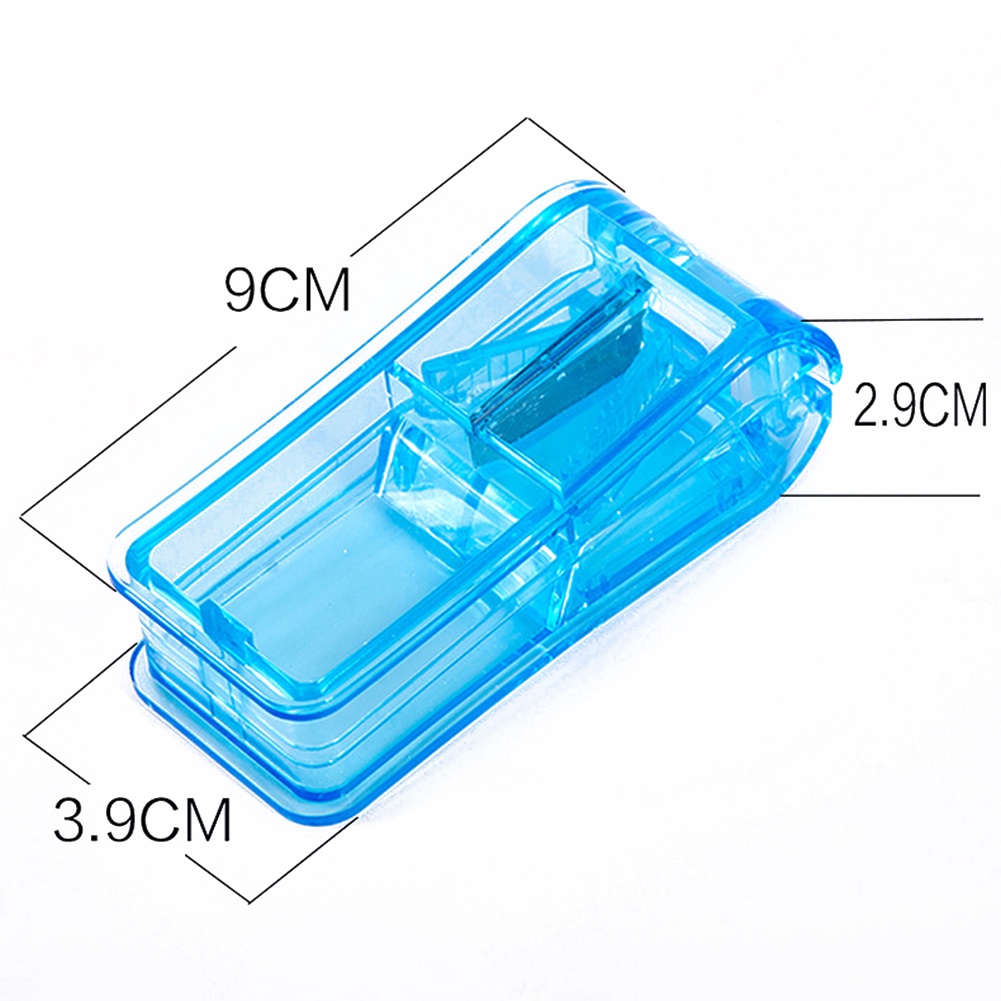Outdoor Travel Portable Pill Cutter Medicine Slicer Box Transparen Pill ...