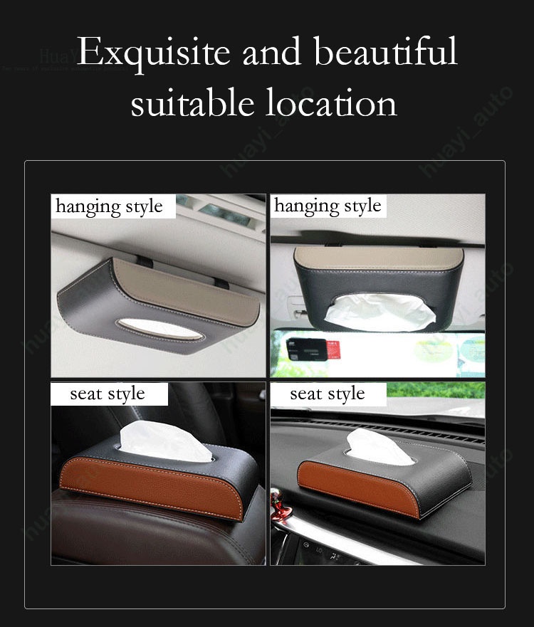 Gr Sport Car Luxury Leather Tissue Box Multipurpose Hanging for Toyota ...