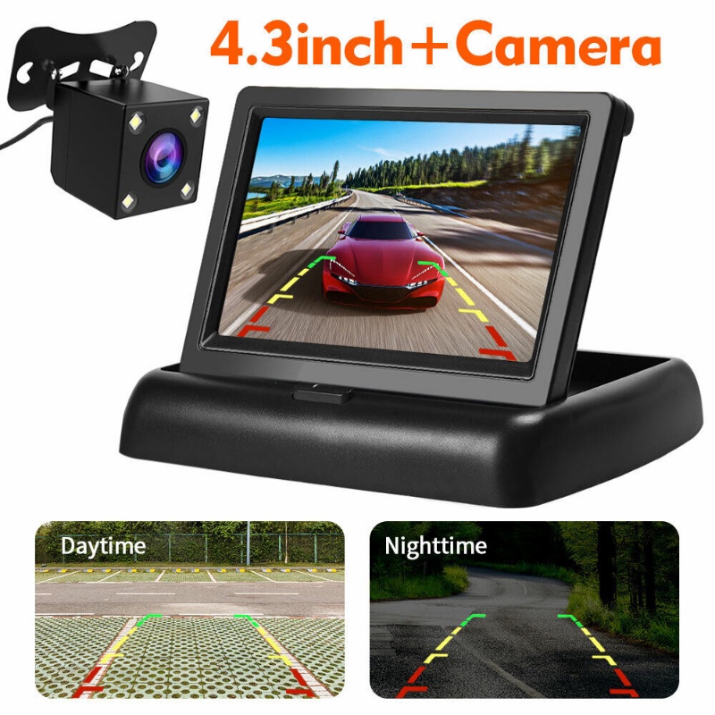 Evean Foldable Car Monitor 4.3" Screen For Rear View Reverse Camera TFT ...
