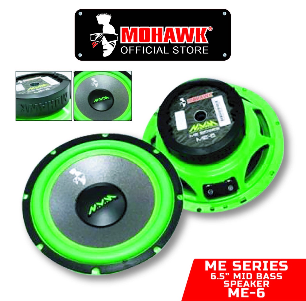 Mohawk ME SERIES 6.5” inch Bass Mid 120w Car Speaker Spk Kereta Spiker ...