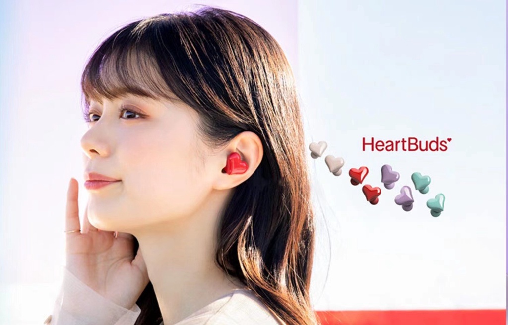 Heartbuds Headphone TWS Bluetooth 5.3 Headset Heart-shaped Love Earbuds ...