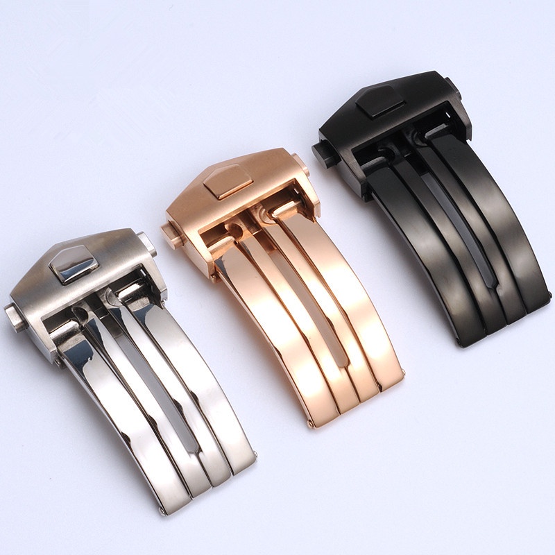 Stainless Steel Folding Buckle Butterfly Watch Buckle for Tag Heuer ...
