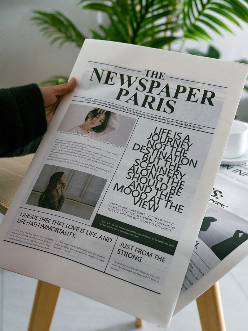 2PCS Set 58x42CM English Newspaper Photography Props Fashion Clothing ...