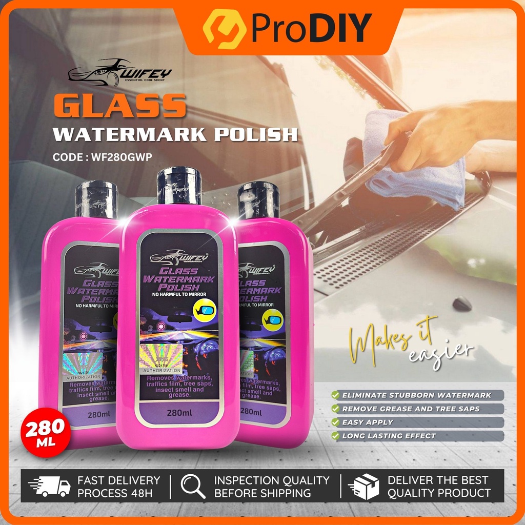 280ML WIFEY Glass Watermark Polish Clean Clear Watermark Cleaner Buang ...