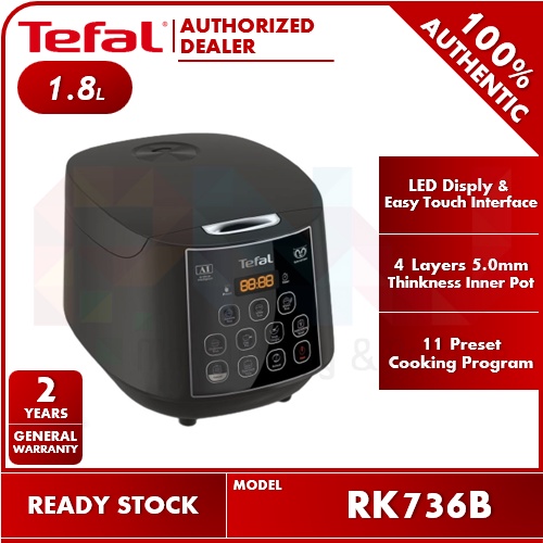 Tefal 1.8L AI Smart Easy Rice Cooker Plus RK736B | Shopee Malaysia