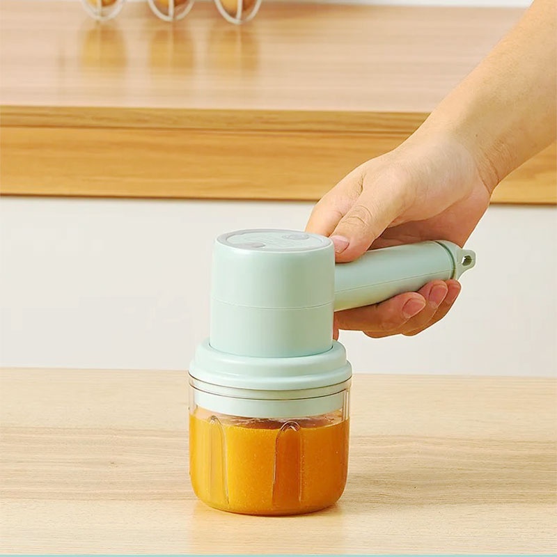 Electric Hand Mixer Chopper Mini Blender Three-in-One Rechargeable ...