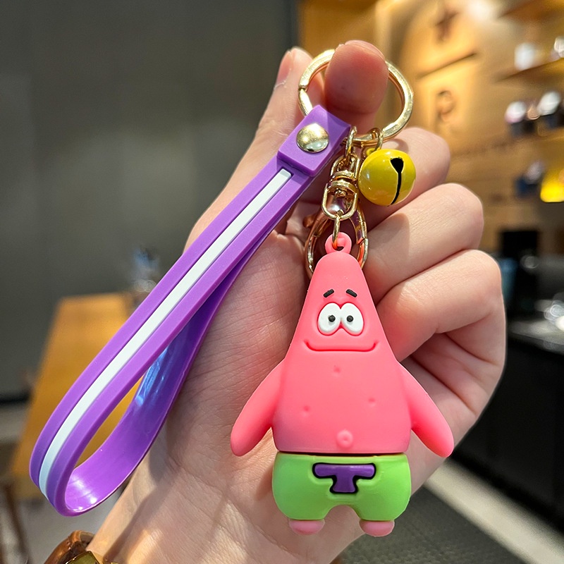 Kawaii SpongeBob Keychain Cute Patrick Star Squidward Tentacles Key ...