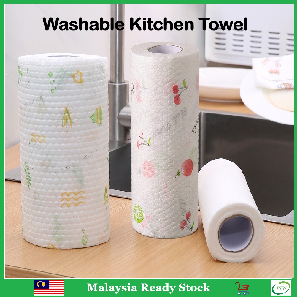 Lazy Rag Dry Washable Kitchen Towel Tissue Kitchen Wipes Dish Tisu ...
