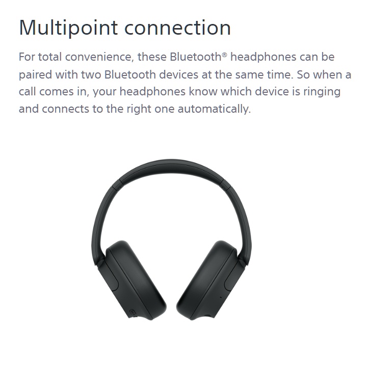 Sony WH-CH720N Active Noise Cancelling Bluetooth Wireless On-Ear ...