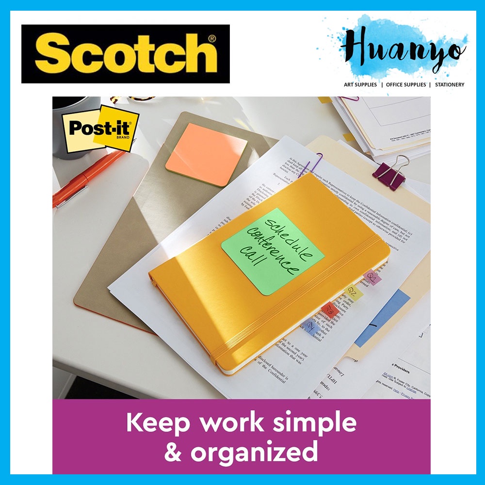 3M Post-it Super Sticky Notes World of Colour Series [3 x 3 inch, 3/4/5 ...
