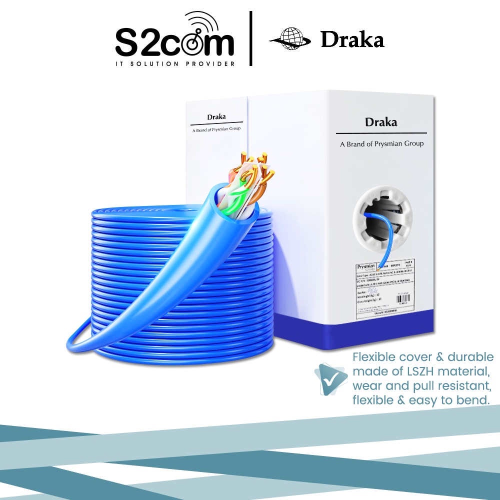 Draka UC400 CAT6 U/UTP 23AWG PVC Network Cable 305M/Box | Shopee Malaysia