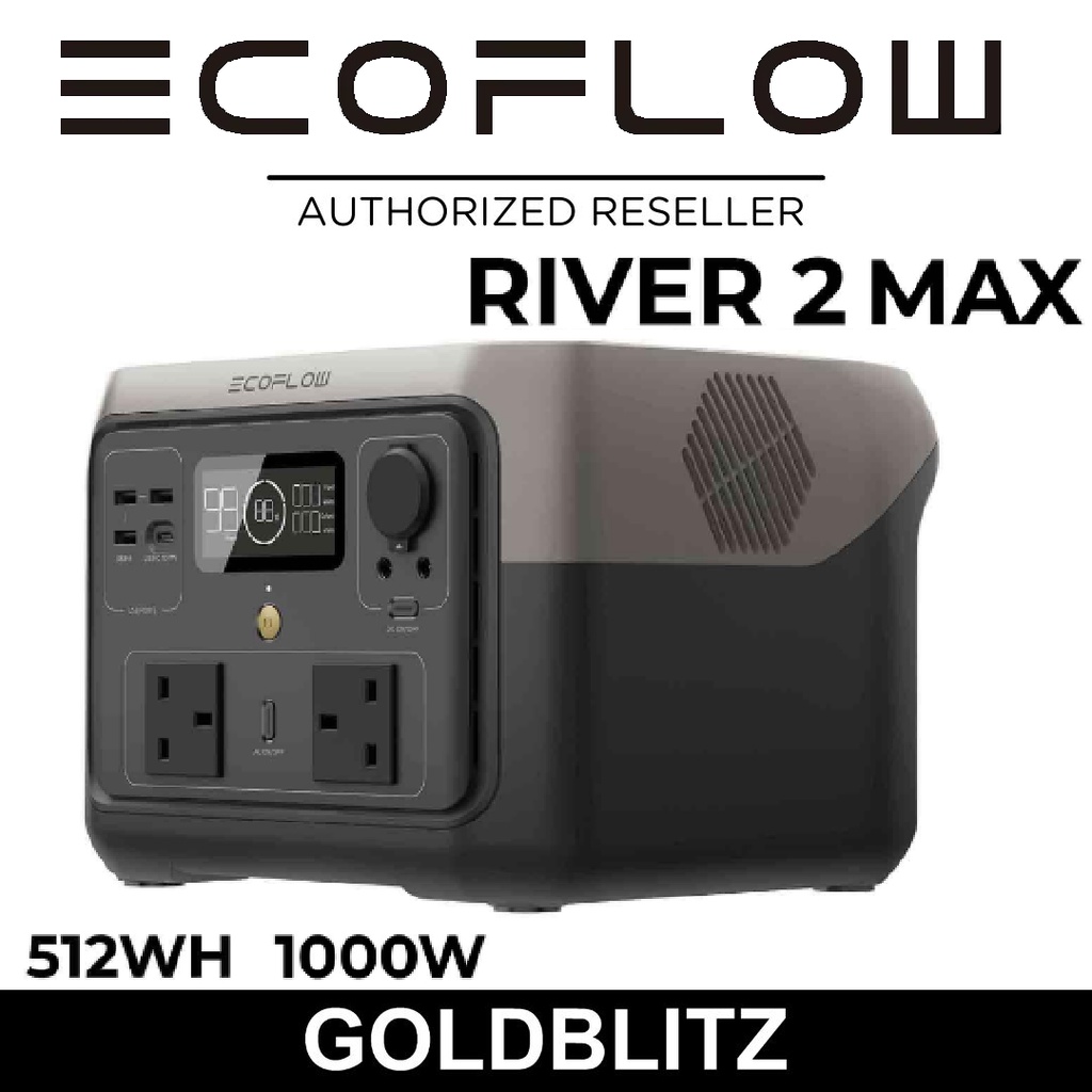 EcoFlow RIVER 2 MAX Portable Power Station 512Wh 1000W | Shopee Malaysia