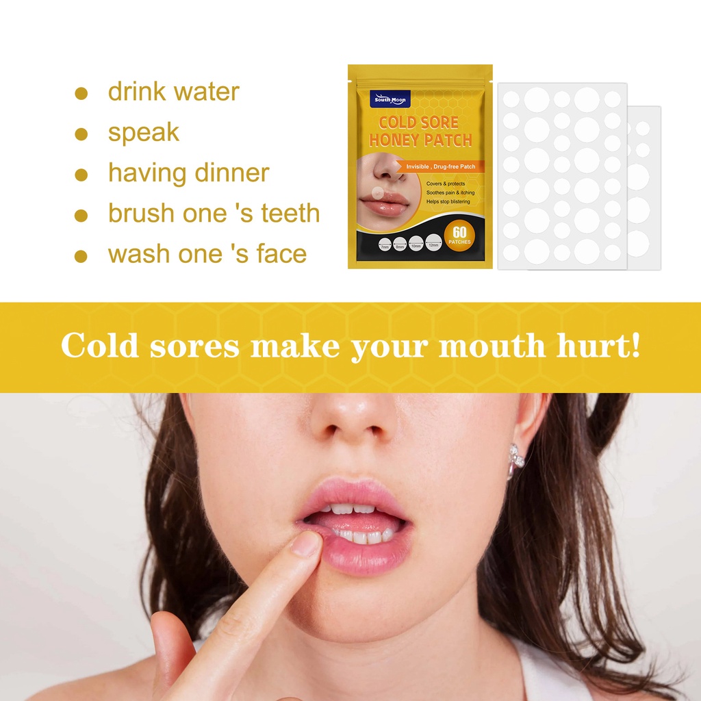 South Moon 60pcs Cold Sore Lip Patch Multifunctional Mouth Ulceration ...