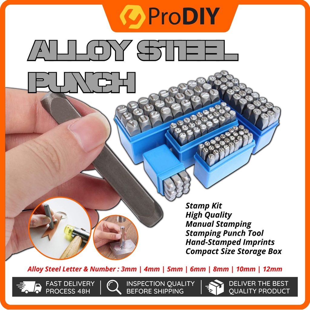 Number And Letter Stamp Set (36 Piece Punch Set A-Z & 0-9) Manual ...