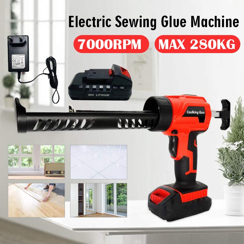 Multi-function Wireless Caulking Gun Heat Hot Melt 7000RPM Electric ...