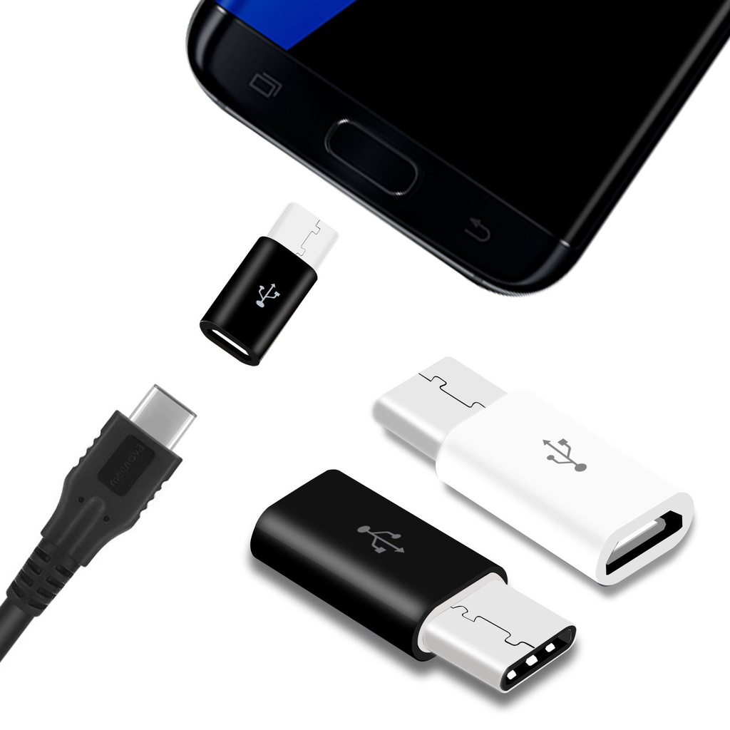 Male to Female Type C To Android Micro USB Adapter Connector Converter ...