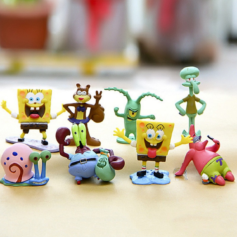Set 8pcs Spongebob Squarepants Patrick Star Squidward Tentacles Pvc ...