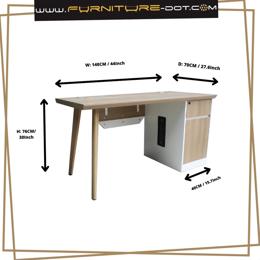 Zenith Office Desk / Nordic Essence Study Table - FRM9523 | Shopee Malaysia