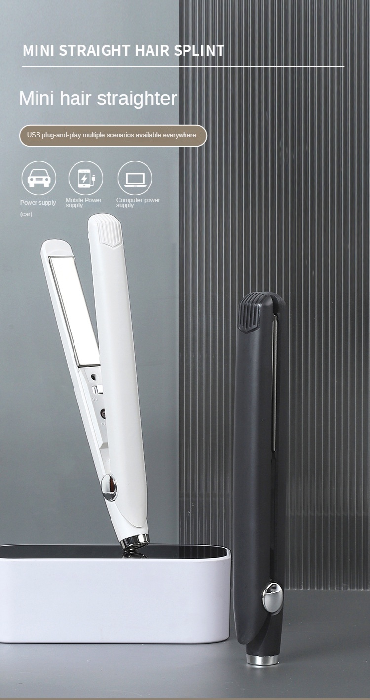 Portable USB Mini Hair Styling Iron Hair Curler and Straightener Dual ...