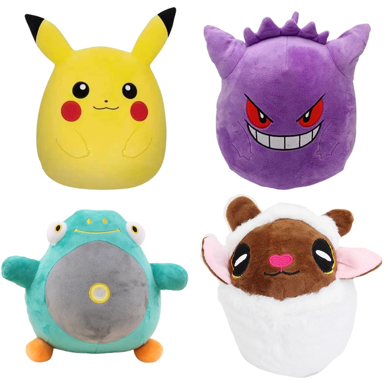 Pokemon Pikachu Gengar Bellibolt Wooloo Squishmallow Plush Toy Soft Hug ...