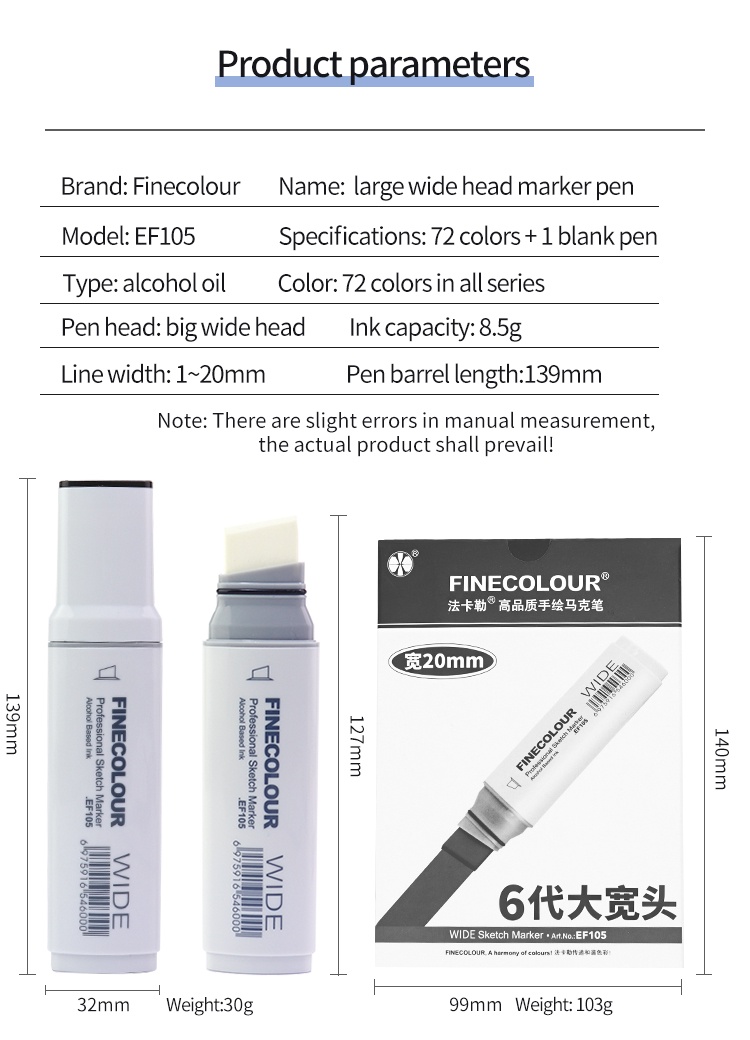 Angel Mark Marker 1/2/3Pcs 20mm Wide Markers Alcohol Line Sketching ...