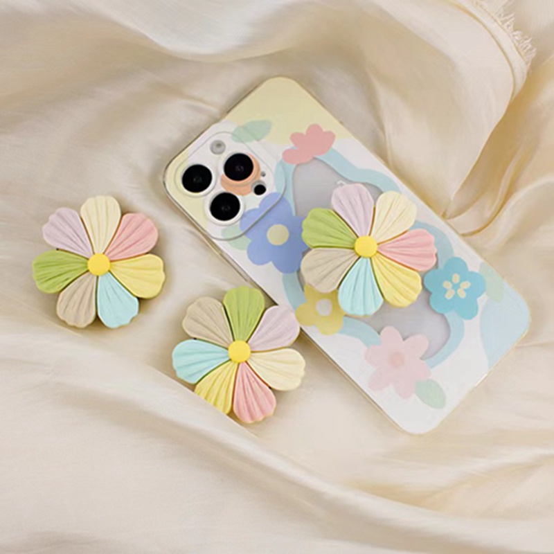 Colorful Flower Phone Holder Stand Smartphone Holder Back-mounted ...