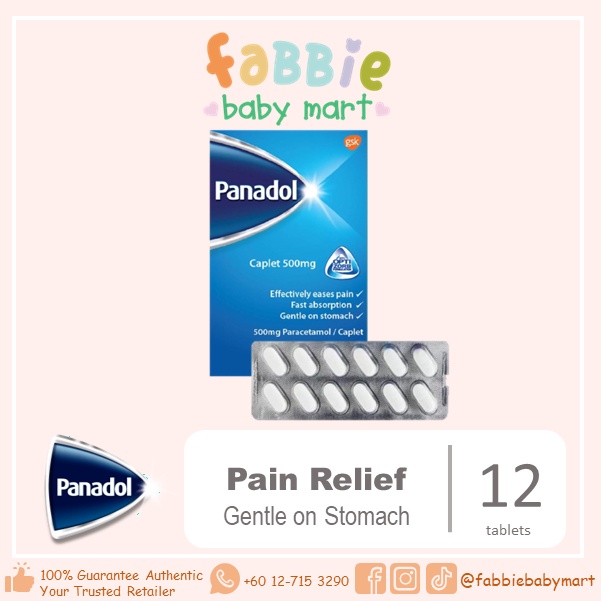 Panadol Optizorb Advance Caplet 500mg Paracetamol For Pain Relief ...