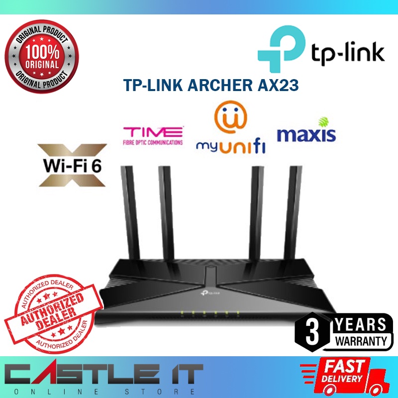 TP-Link Archer AX23 Router AX1800 Dual Band WiFi 6 Support UniFi Maxis ...