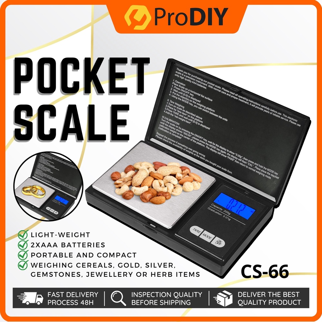 Pocket Digital Scale CS-66 / PS-200 / PS-500 / CS501 / 810 Weighing ...
