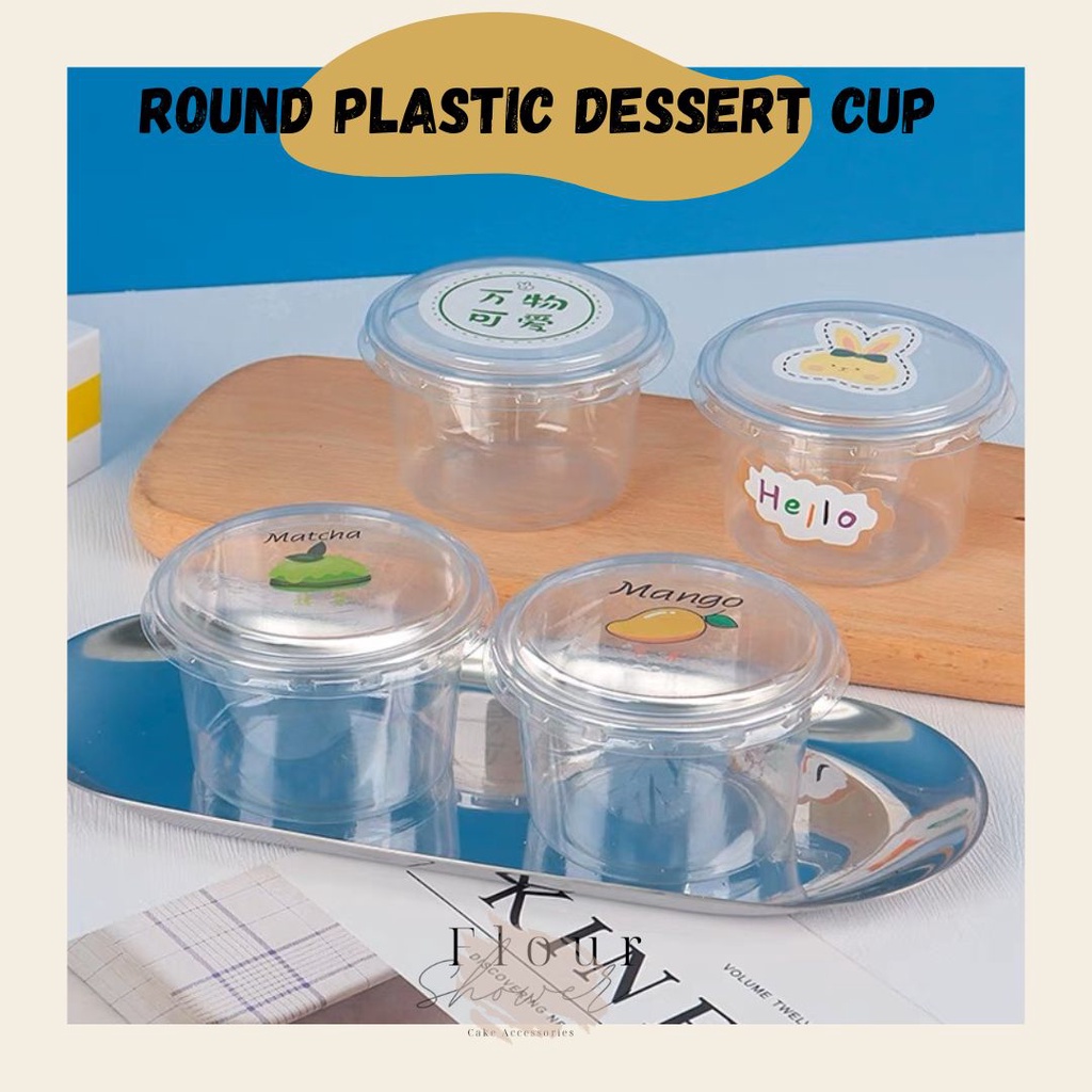 10pcs/Set 150ml Plastic Dessert Cup | Tiramisu Cup With Lid | Mini ...