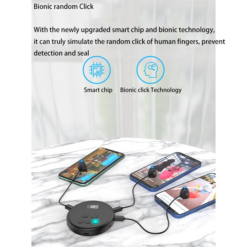 6 Clicker Max Head Mobile Phone live auto tap Screen Auto-Clicker Mute ...
