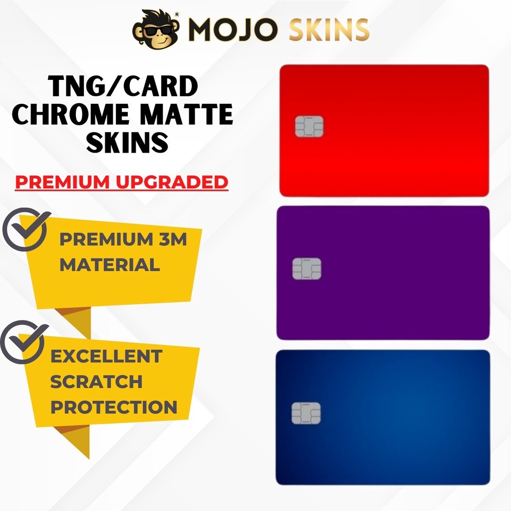 Mojoskins Sticker TnG Touch n Go Card Chrome Matte Series Skin 3M ...